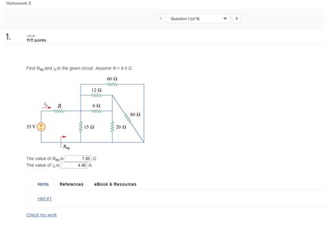 Solved Find R Eq And I O In The Given Circuit Assume R Chegg