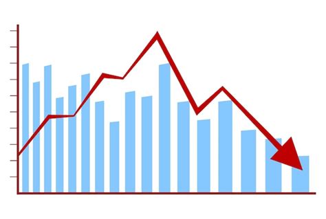 Premium Vector Red Arrow Graph Going Down