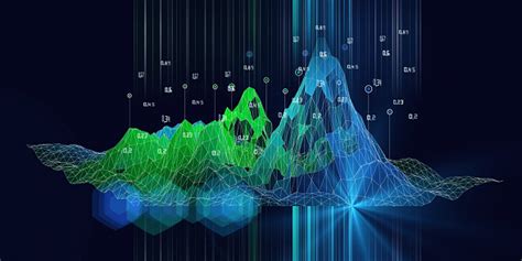 와이어프레임 알고리즘을 갖춘 미래 분석 배경은 데이터와 흐린 선을 분석합니다 양자 암호화 개념 빅 데이터 분석 알고리즘 데이터