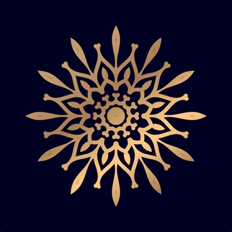 진한 파란색 배경에 금색 원 프리미엄 벡터