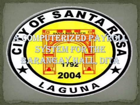 A Computerized Payroll System For The Barangay Hall PPTX