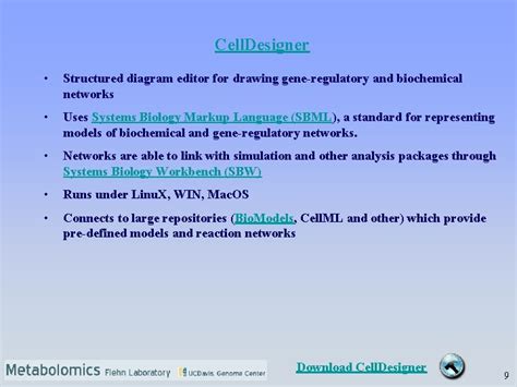 Tools For Modeling Metabolism Guest Lecture Graduate Level