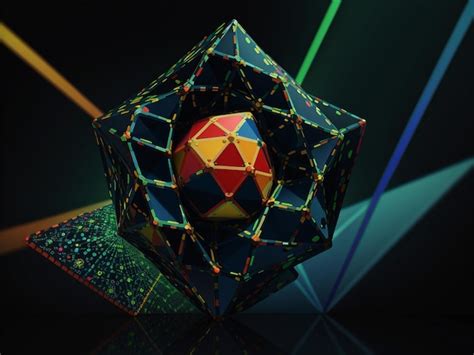 Premium Ai Image Hexagonal Network Of Connecting Dots Abstract