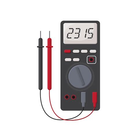 Digitale Multimeter Plat Ontwerpconcept Elektrisch Meetinstrument