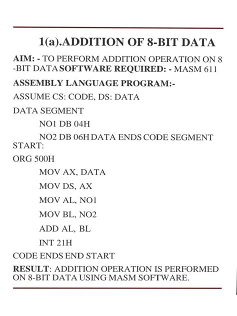 Masm Programs Pdf