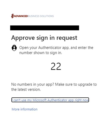 Number Matching For Microsofts Mfa « Advanced Business Solutions