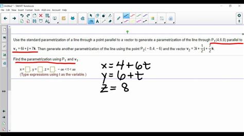 Solved Use The Standard Parametrization Of A Line Through A Point Parallel To A Vector To