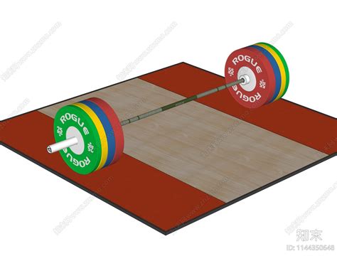 举重杠铃su模型下载【id1144350648】知末su模型网