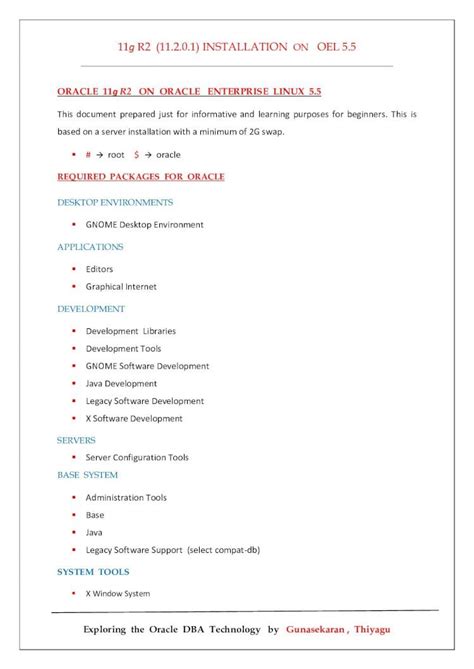 Pdf 11g R2 Installation On Oracle Linux 55pdf Dokumentips