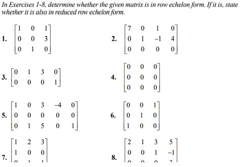 Solved In Exercises 1 8 Determine Whether The Given Matrix