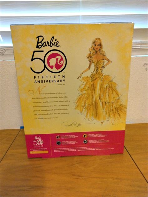 Mavin Rare 50th Anniversary Barbie Gold Glamour Doll Mattel Collector Doll