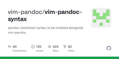 Github Vim Pandocvim Pandoc Syntax Pandoc Markdown Syntax To Be Installed Alongside Vim Pandoc