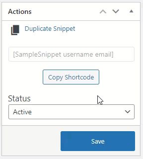 Shortcode Post Snippets