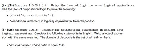 Solved Do Not Use Truth Tables Please Use The Laws Of