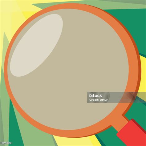 평면 디자인 비즈니스 벡터 일러스트 레이 션 개념 빈 복사 텍스트 Esp에 대 한 웹 서식 파일 닫기를 총의 돋보기로 빛 반사 돋보기 도구를 프로 모션 소재 모의 배너