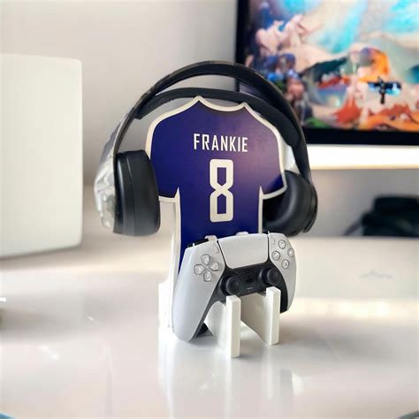 Personalized Jersey Shaped Headphone And Controller Stand Custom Acrylic Headset Holder Gaming