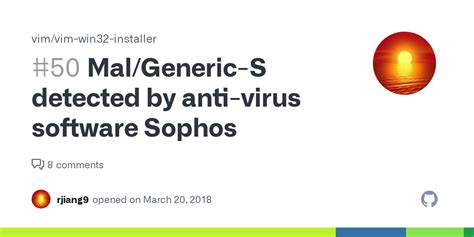 Mal Generic S Detected By Anti Virus Software Sophos Issue 50 Vim