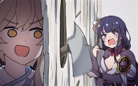 Raiden Shogun And Lumine Genshin Impact And More Drawn By Hayarob Danbooru