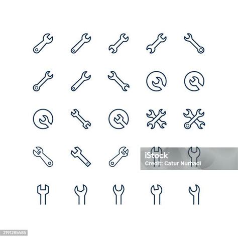 렌치 아이콘 설정 수리 아이콘 벡터 도구 아이콘 벡터입니다 It 지원에 대한 스톡 벡터 아트 및 기타 이미지 It 지원 강철 건설 기계류 Istock