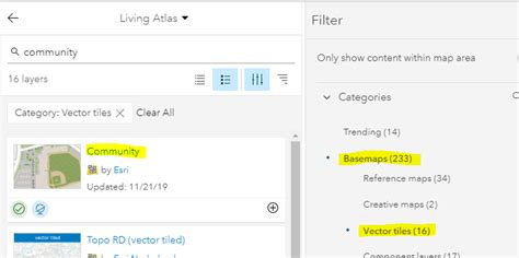 how to set esri community map as basemap esri community
