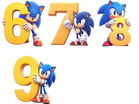 Sonic Numbers Clipart 10 Png And Svg Digital Bundle Commercial Use Etsy Sonic Png Etsy