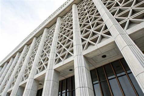 Architecture Details Of Concrete Facade With Bias Columns Stock Illustration Illustration Of