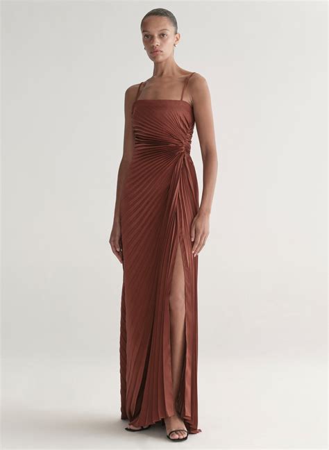 Alc Layla Strapless Pleated Gown