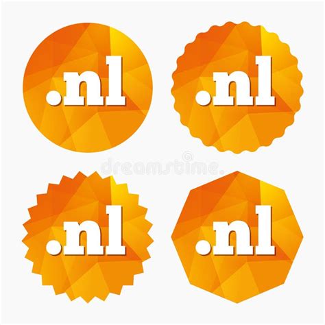 Domain Nl Sign Icon Top Level Internet Domain Stock Vector Illustration Of Triangular Token