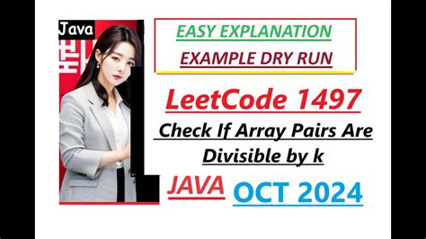 Check If Array Pairs Are Divisible By K Leetcode 1497 Java Code Developer Coder Youtube