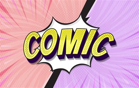 Premium Vector Editable Text Effect Comic Text Effect 3d Text Style Template