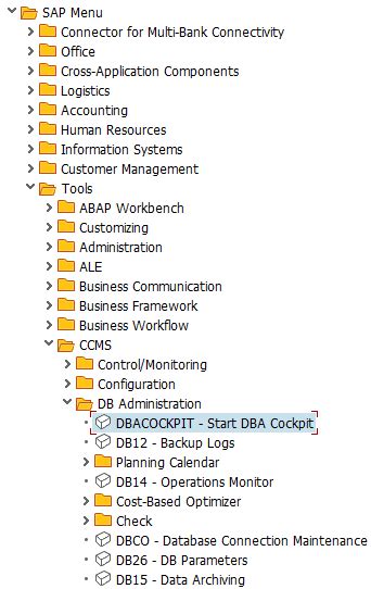 Sap Gui Transaction Code Dbacockpit Sap Community