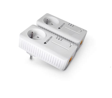 Zircon PL 500 Powerline Adapter Internet Transmission Via Sockets
