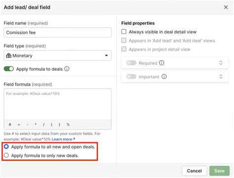 Custom Fields Formula Fields Knowledge Base Pipedrive