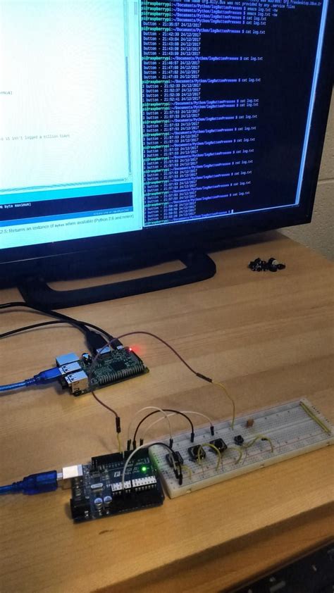 Successfully Recorded Button Presses To Log File Rarduino