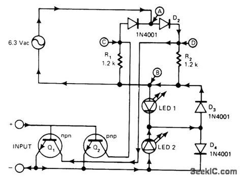 Dvm Polarity Indicator Measuring And Test Circuit Circuit Diagram