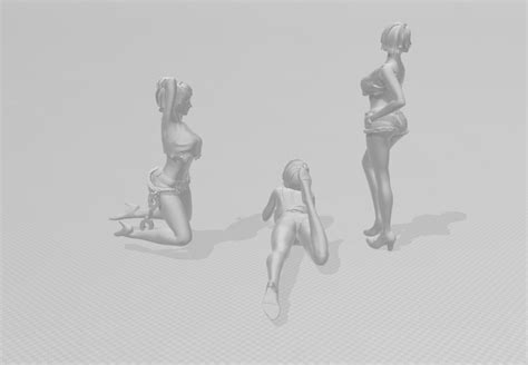 Stl File Pack Sensual Girl 👧 ・model To Download And 3d Print・cults