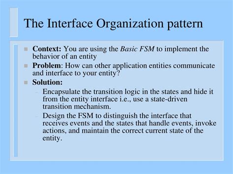 Ppt Software Design Refinement Using Design Patterns Part Ii The Fsm And The Statechart
