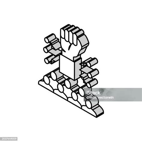 기업 아이디어 시작 Isometric 아이콘 벡터 일러스트 레이 션 개발에 대한 스톡 벡터 아트 및 기타 이미지 개발 계획 기업가 Istock