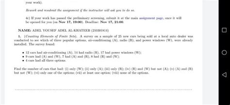 Solved Your Work Rework And Resubmit The Assignment If The