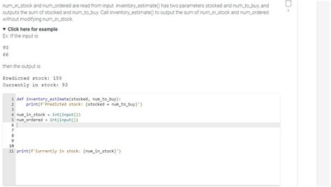 Solved Numinstock And Numordered Are Read From Input