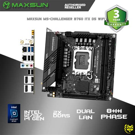 Maxsun Ms Challenger B760 Itx D5 Wifi Shopee Thailand