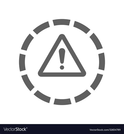 Alert Error Warning Icon Gray Color Royalty Free Vector