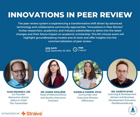September Webinar Innovations In Peer Review Council Of Science Editors Cse Posted On The