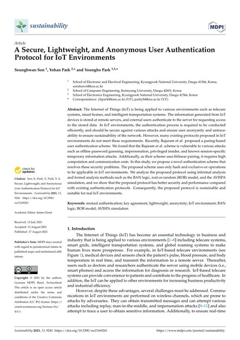 PDF A Secure Lightweight And Anonymous User Authentication Protocol