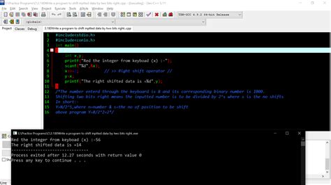 Write A Program To Shift Inputted Data By Two Bits Right Nesark Tutorials