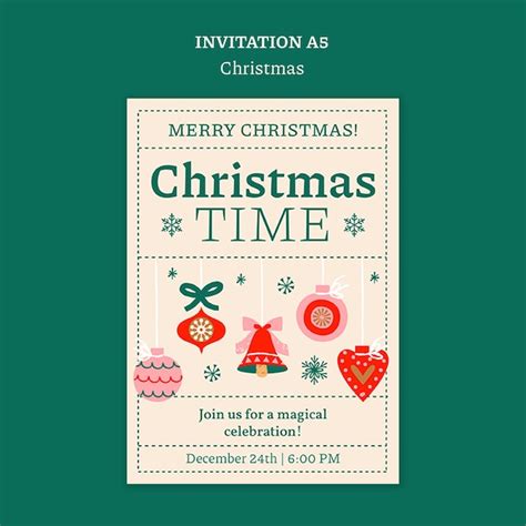 메리 크리스마스 축하 템플릿 무료 Psd 파일