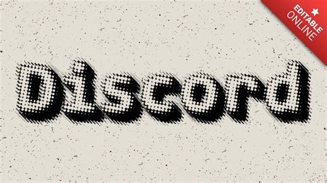 Discord Halftone 3d Text Effect Generator