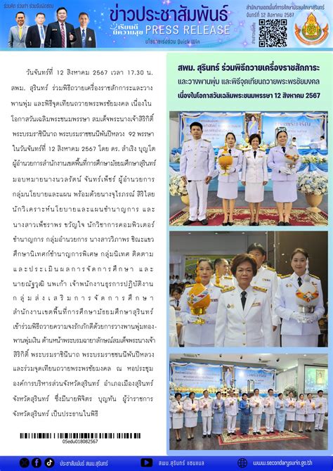 สพม สุรินทร์ ประชาสัมพันธ์ สพม สุรินทร์