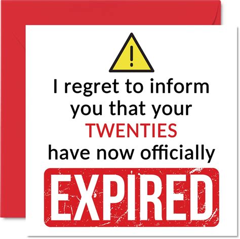 Funny 30th Birthday Cards For Men Women Your Twenties Have Expired