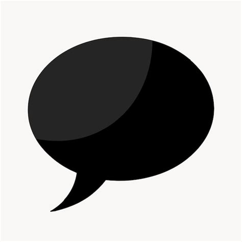 Premium Vector Black Speech Bubble Icon